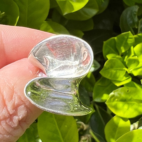 Jewelry | Vintage Huge Modernist Waive Design Ring Sterling Silver ...